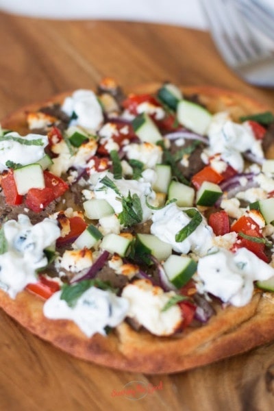 Gyro Pizza Recipe - Savoring The Good®