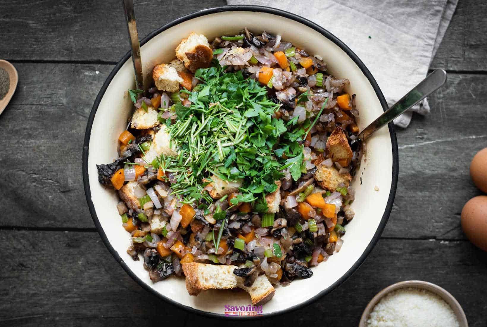 Vegetable Stuffing Recipe (Vegetarian Stuffing) – Savoring The Good®