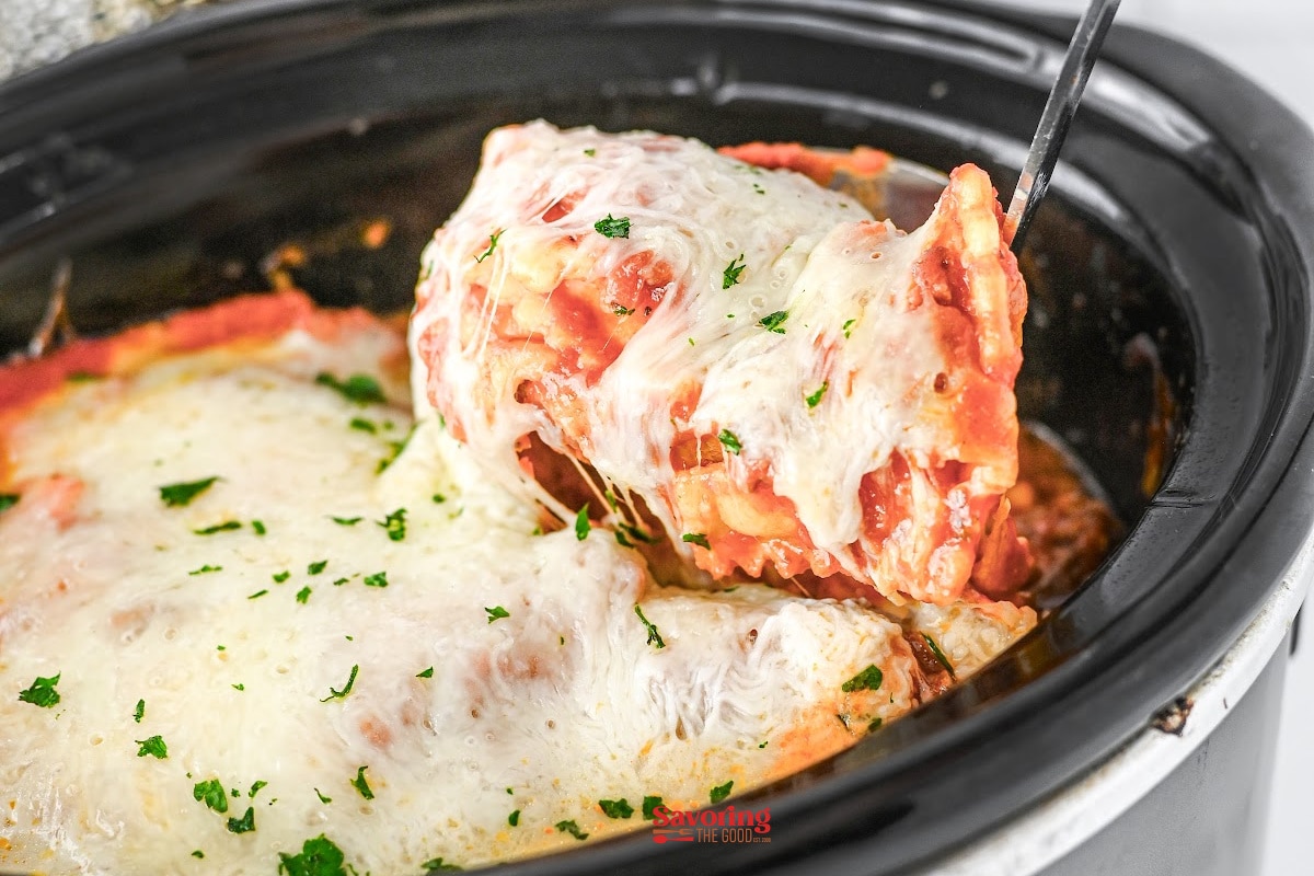 Lazy Lasagna with Frozen Ravioli (Slow Cooker)