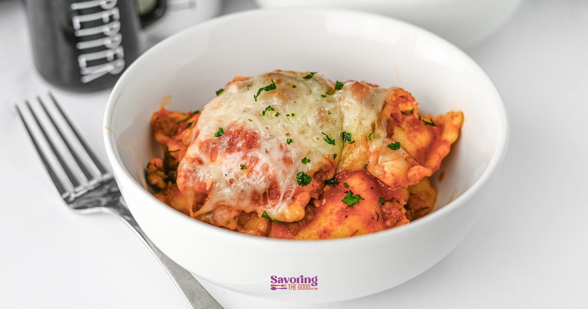 Lazy Lasagna with Frozen Ravioli (Slow Cooker)